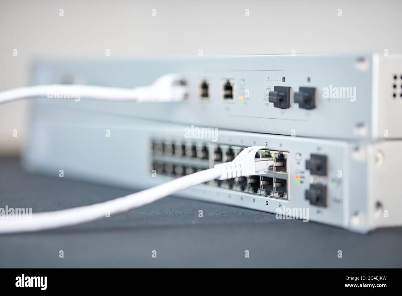 internet router plug close up photo Stock Photo - Alamy