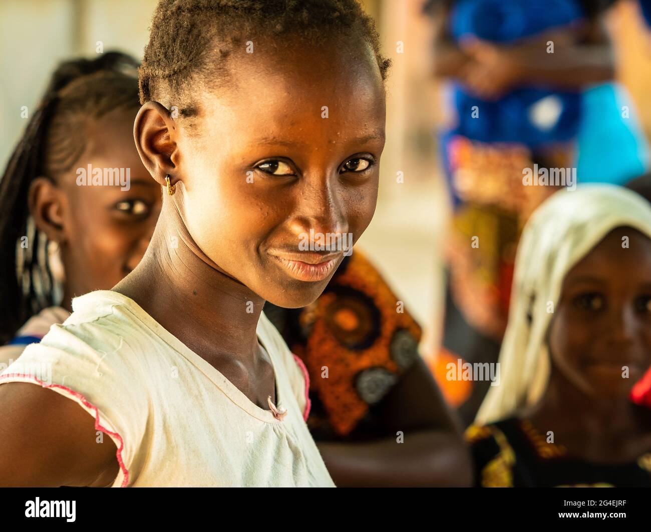 MBOUR, SENEGAL - JANUARY Circa, 2021. Portrait of unidentified young ...