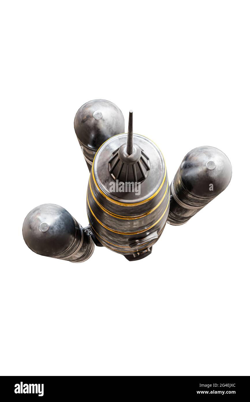space rocket isolated on white background 3d illustration Stock Photo ...