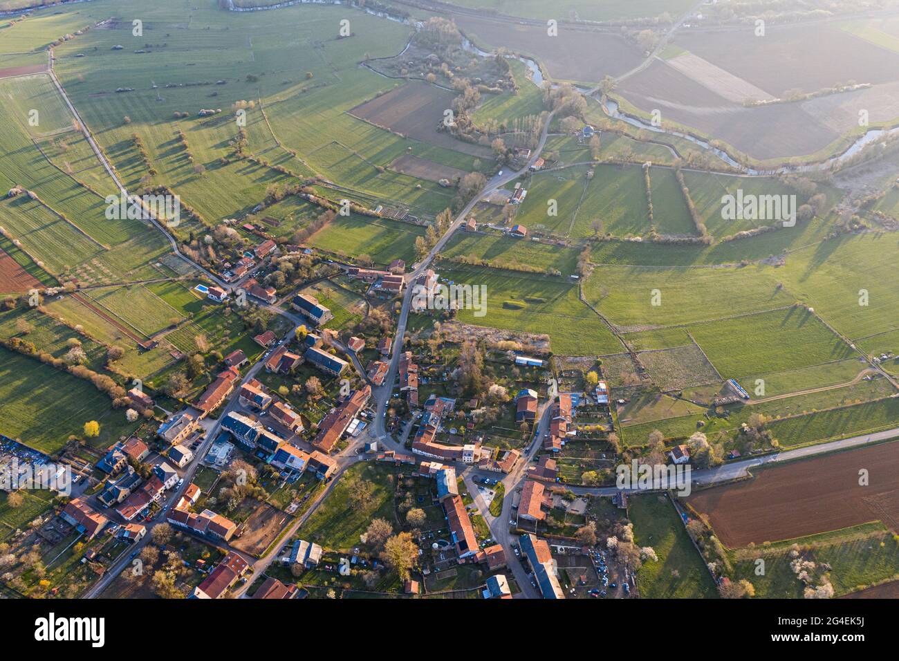 Aerial view of Torgny village, Wallonia, Gaume, Belgium Stock Photo - Alamy