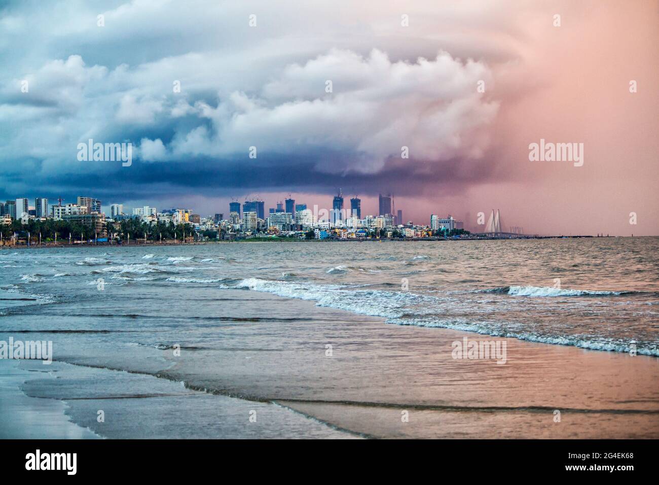 Skyline of Mumbai City with the Beach Stock Photo - Alamy
