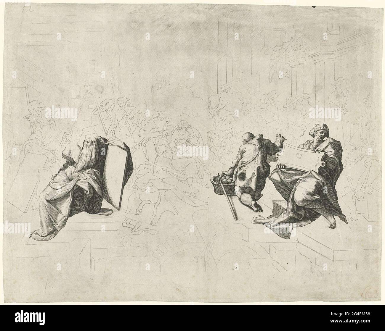 . Worship of the shepherds with the prophets Jeremiah, Moses and Isaiah ...