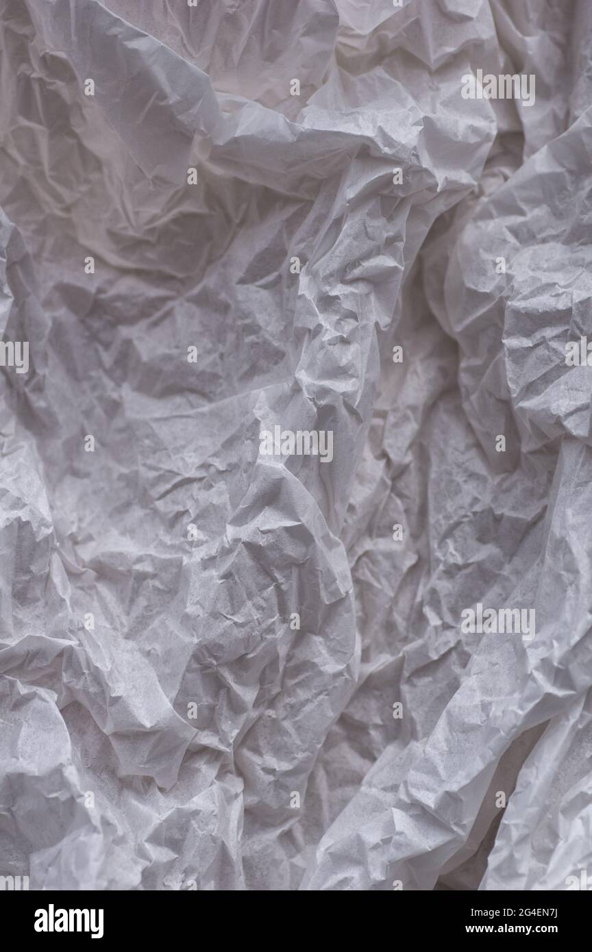 White crumpled paper background, texture for design. Template for ...