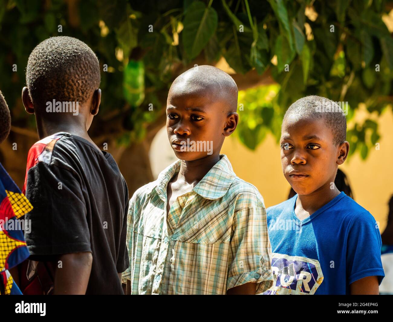 MBOUR, SENEGAL - JANUARY Circa, 2021. Unidentified teenager with sad ...