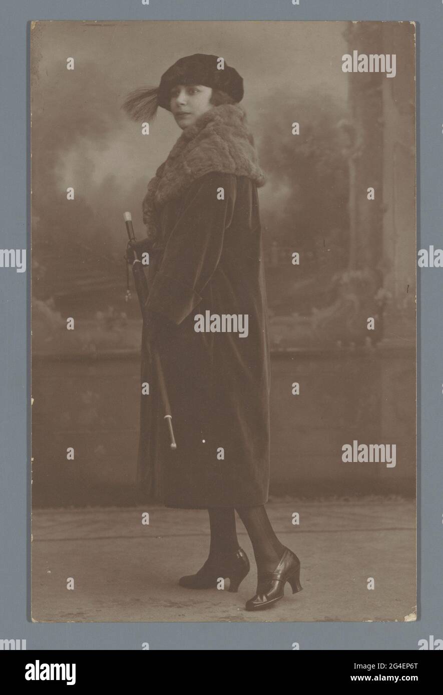 Studio portrait of an unknown woman Stock Photo - Alamy