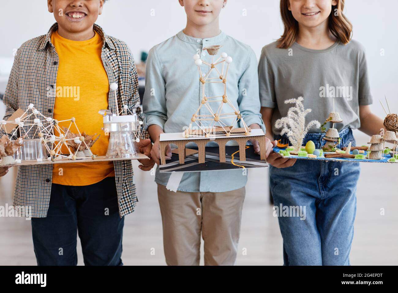 Children wood project portrait hi-res stock photography and images - Alamy