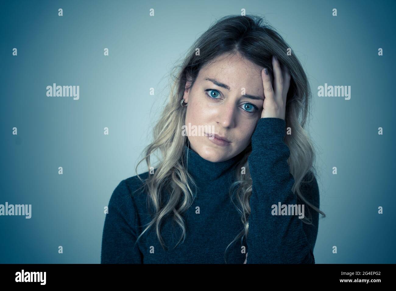 Feeling overwhelmed attractive young hi-res stock photography and ...