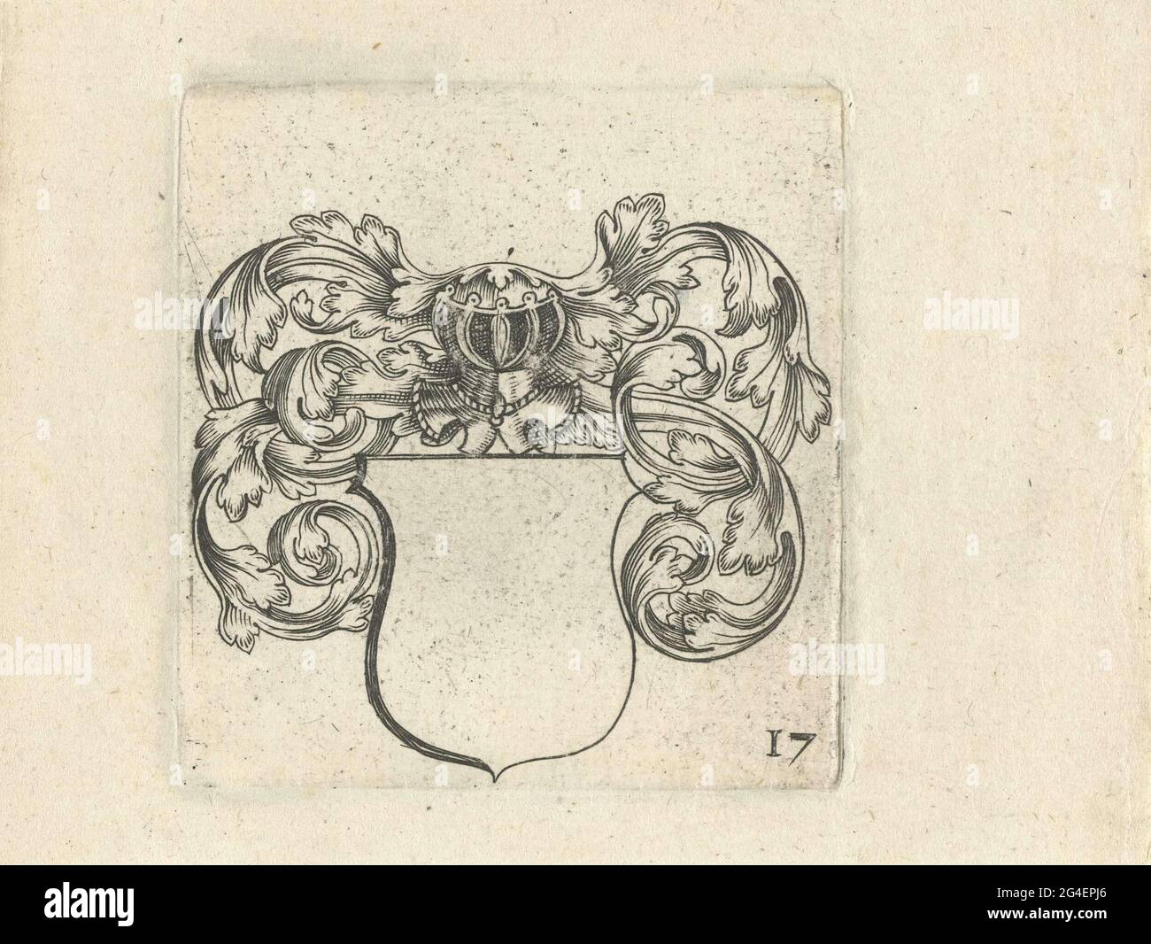 . Sheet from series coats of arms with empty compartments Stock Photo ...