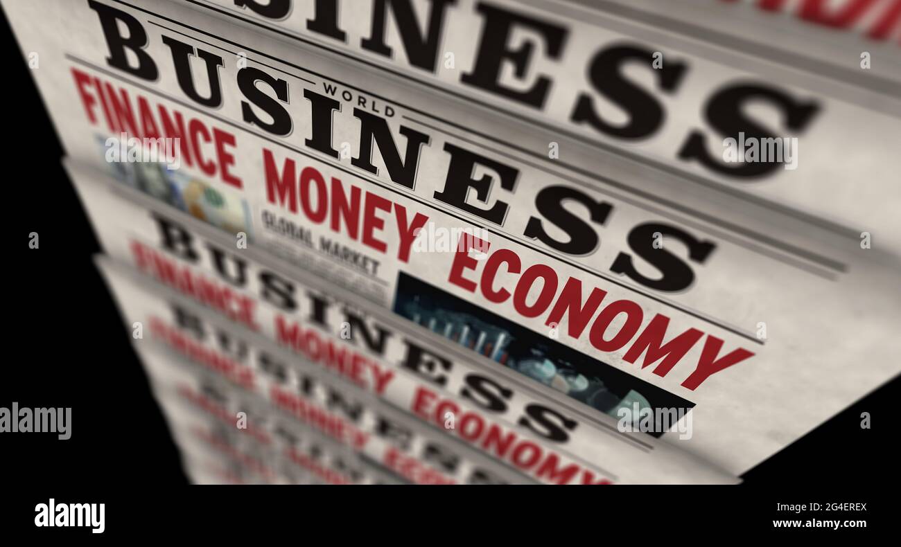 Newspaper Headlines Economy High Resolution Stock Photography and ...