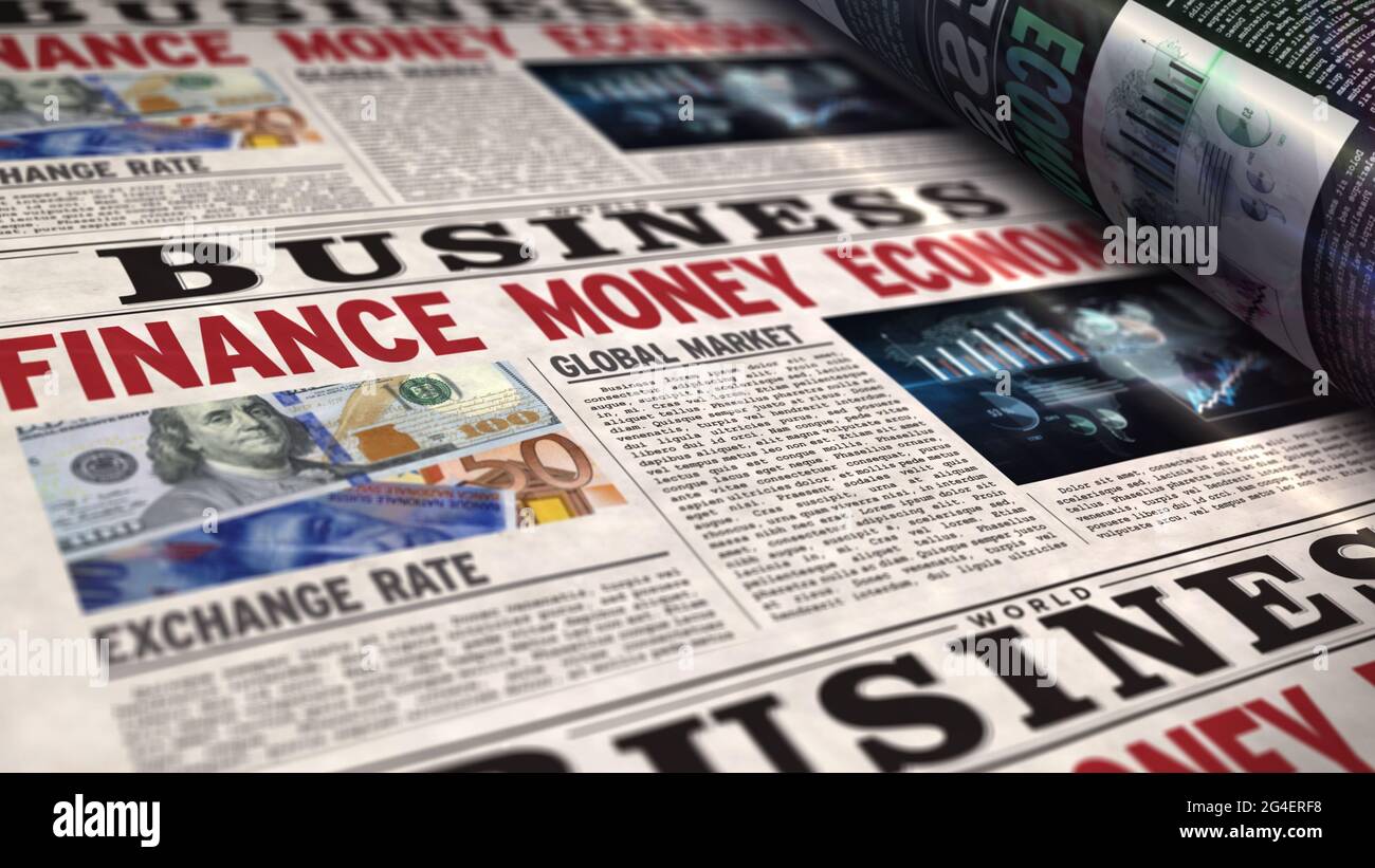 Newspaper Headlines Economy High Resolution Stock Photography and ...