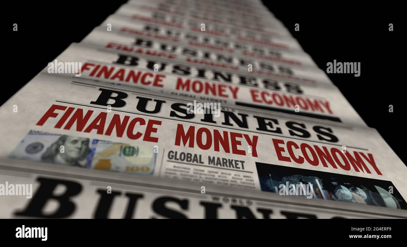 Newspaper Headlines Economy High Resolution Stock Photography and ...