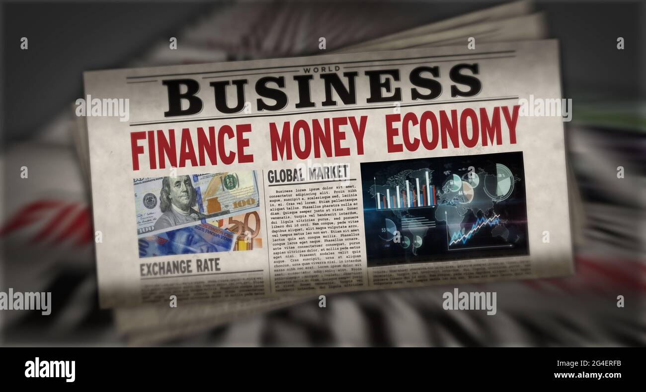Newspaper headlines economy hi-res stock photography and images - Alamy