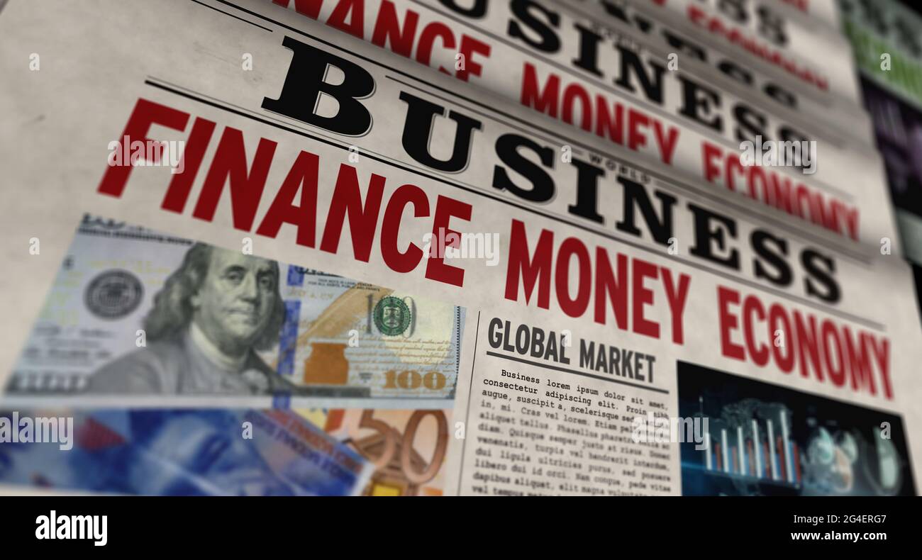 Newspaper headlines economy hi-res stock photography and images - Alamy