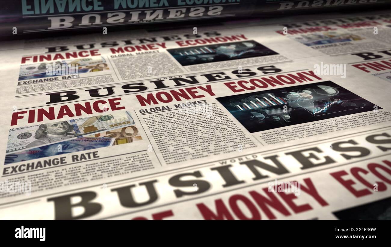 Newspaper Headlines Economy High Resolution Stock Photography and ...