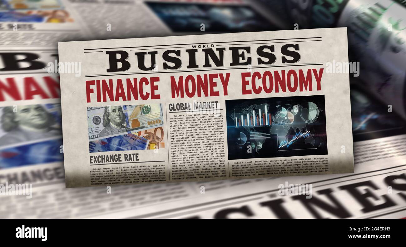 Newspaper Headlines Economy High Resolution Stock Photography and ...