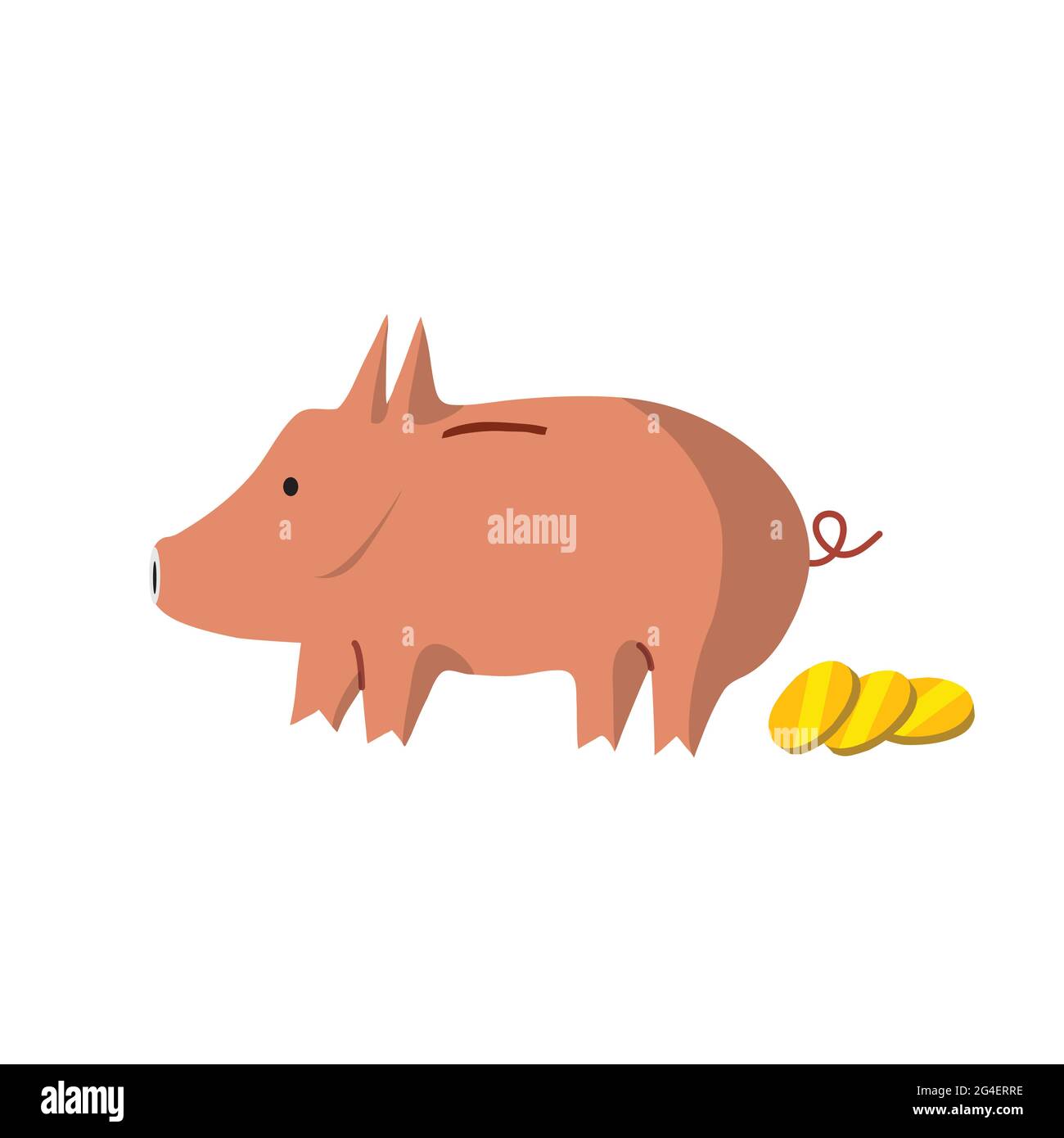Bank banner flat illustration Cut Out Stock Images & Pictures - Alamy