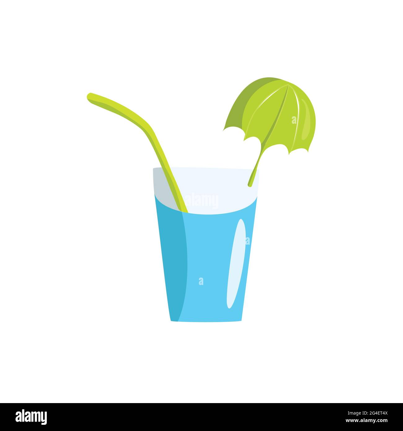 Lemon drink ice illustration Stock Vector Images - Alamy