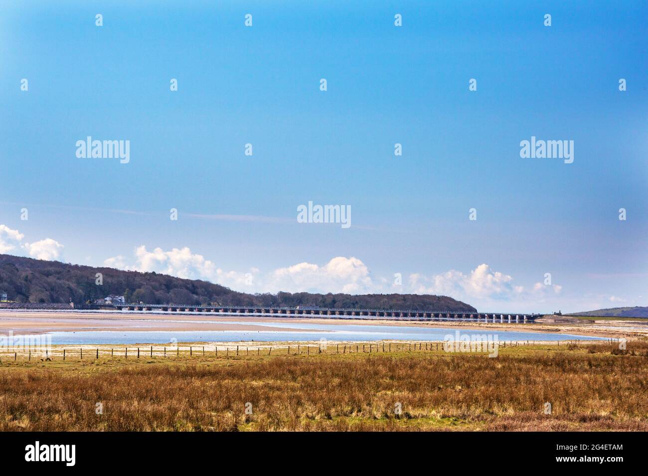 The Arnside Viaduct crossing the Kent Estuary, cumbria, UK Stock Photo ...