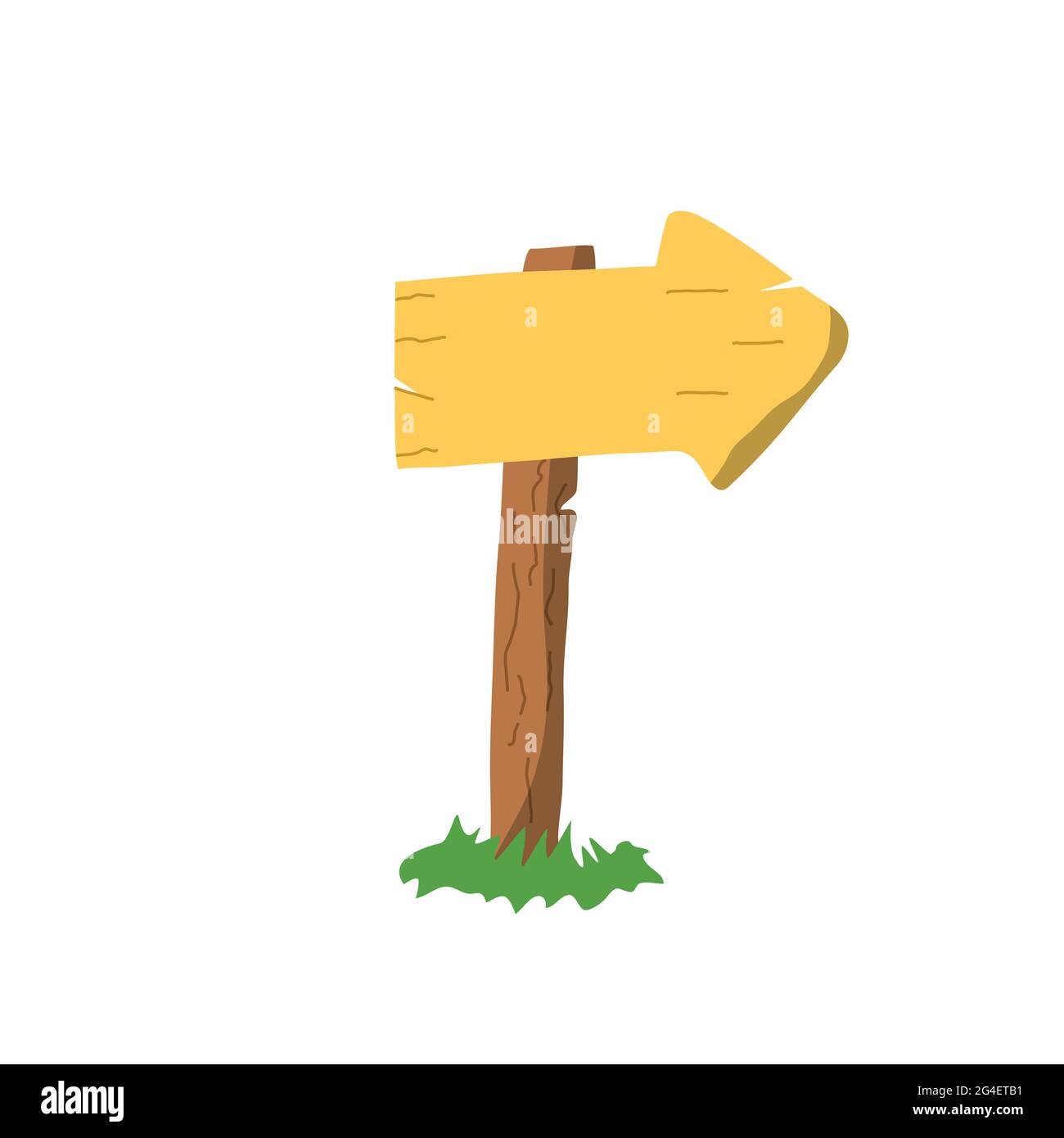 Wooden Direction Sign flat design illustration Stock Vector Image & Art ...