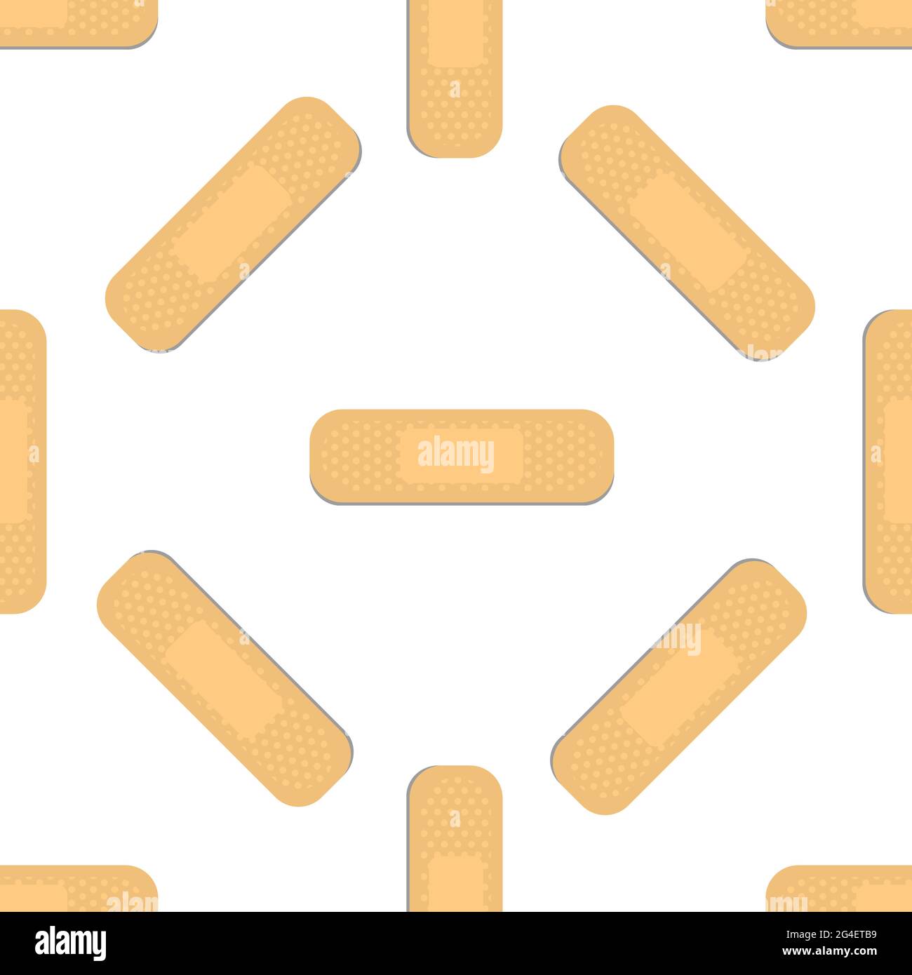 Seamless pattern with sticking plasters. Medical patch repeat texture ...