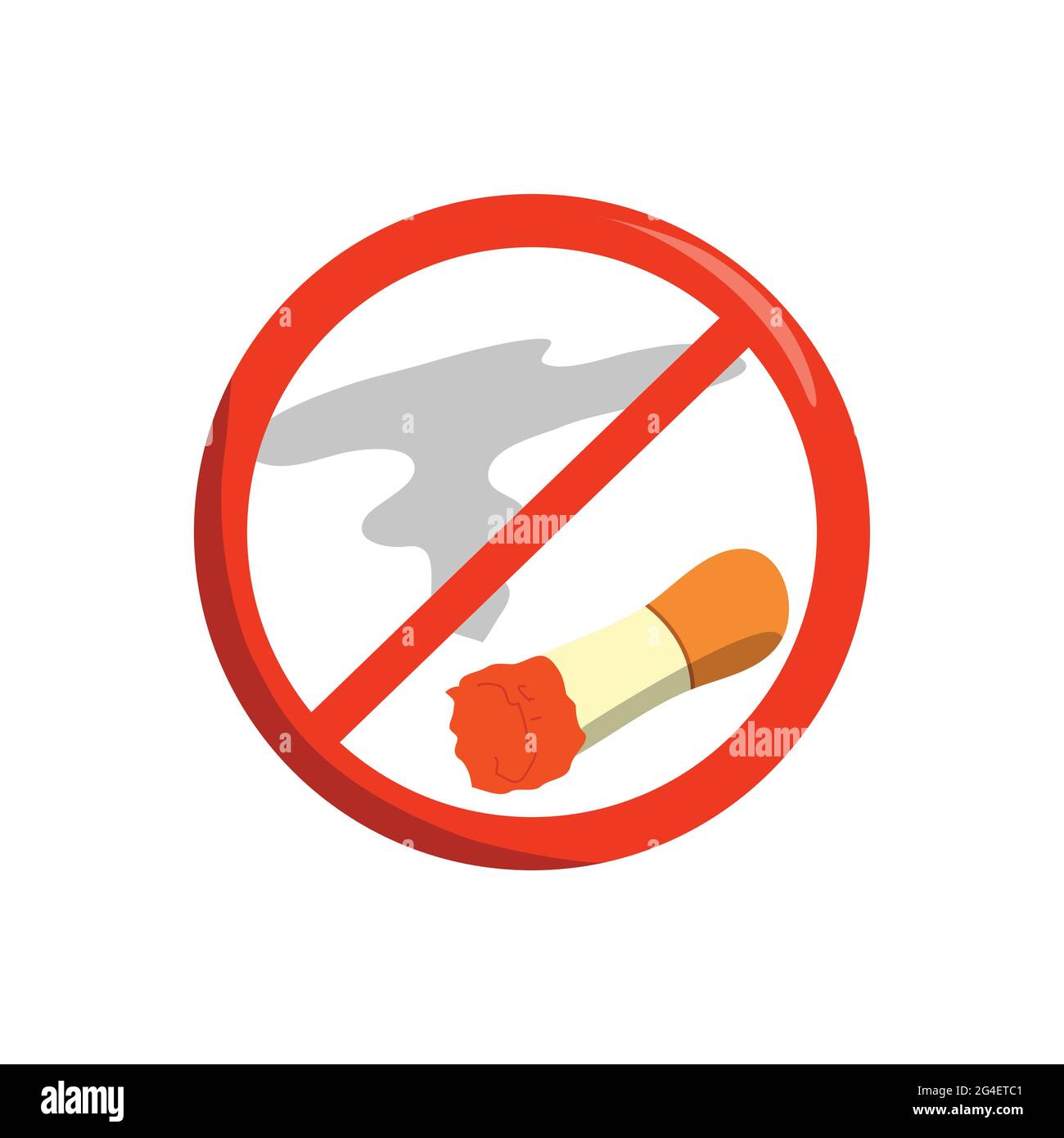 no smoking flat design vector illustration Stock Vector Image & Art - Alamy