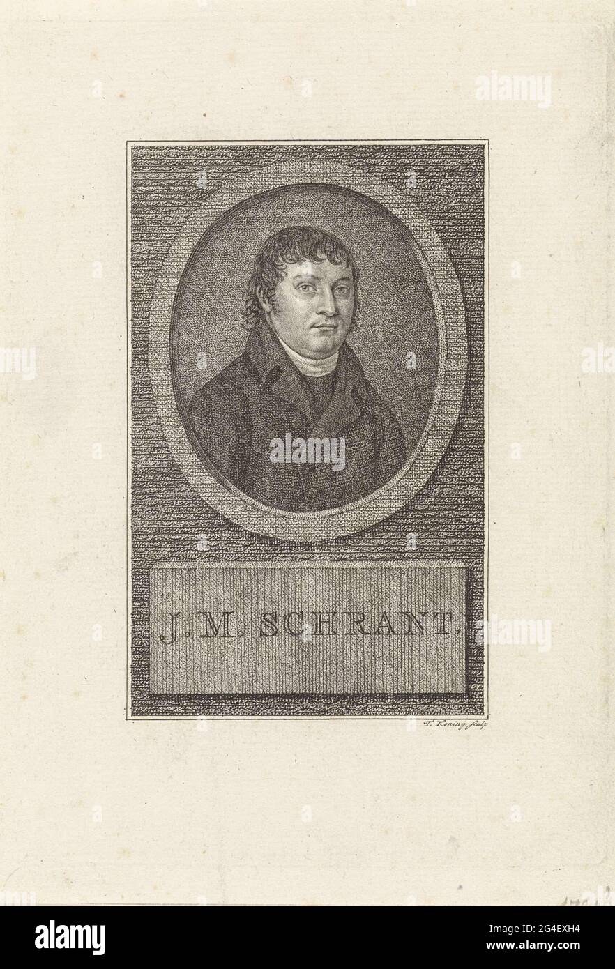 . Portrait bust from Johannes Matthias Schant, professor and spiritual ...