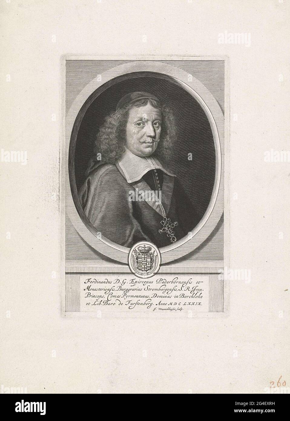 . Portrait of Ferdinand of Fürstenberg, Prince bishop of Paderborn and ...