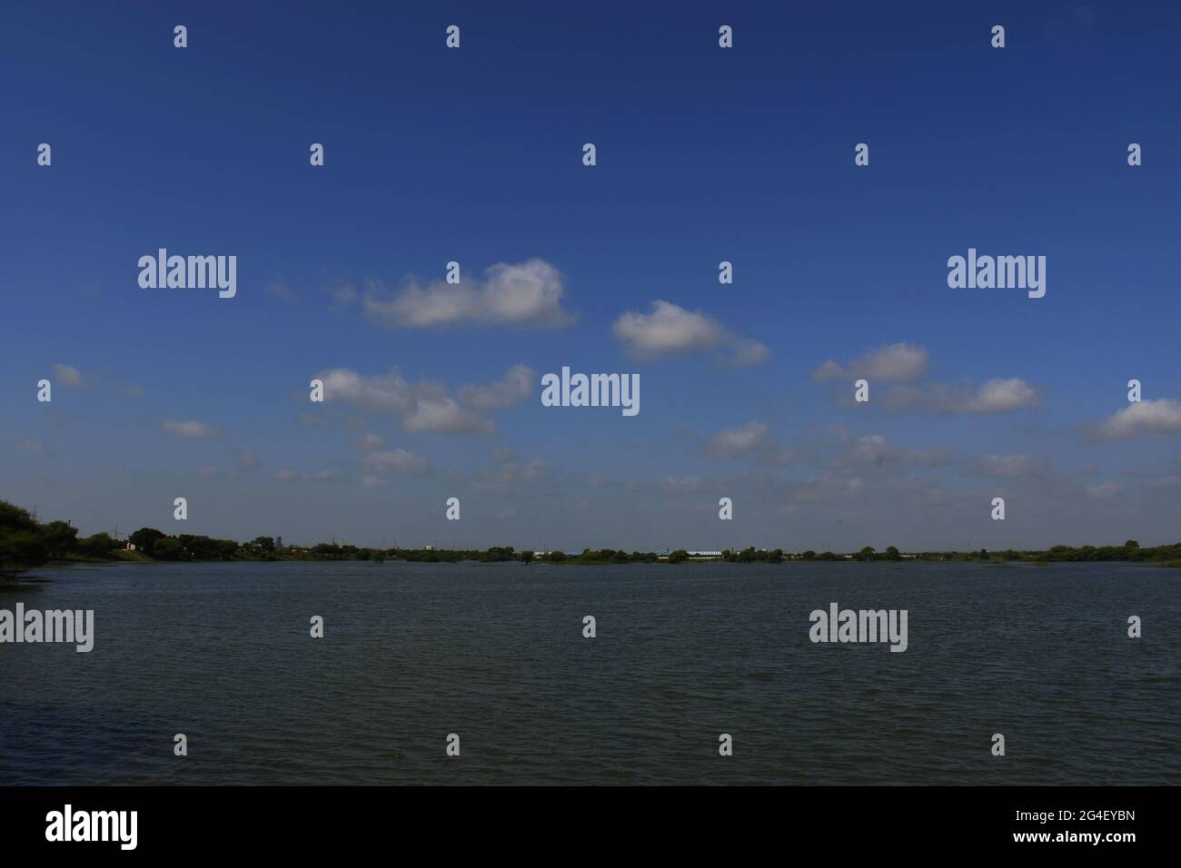 LAKE OF INDIA AT KUTCH, GUJARAT, BLUE WATER Stock Photo - Alamy