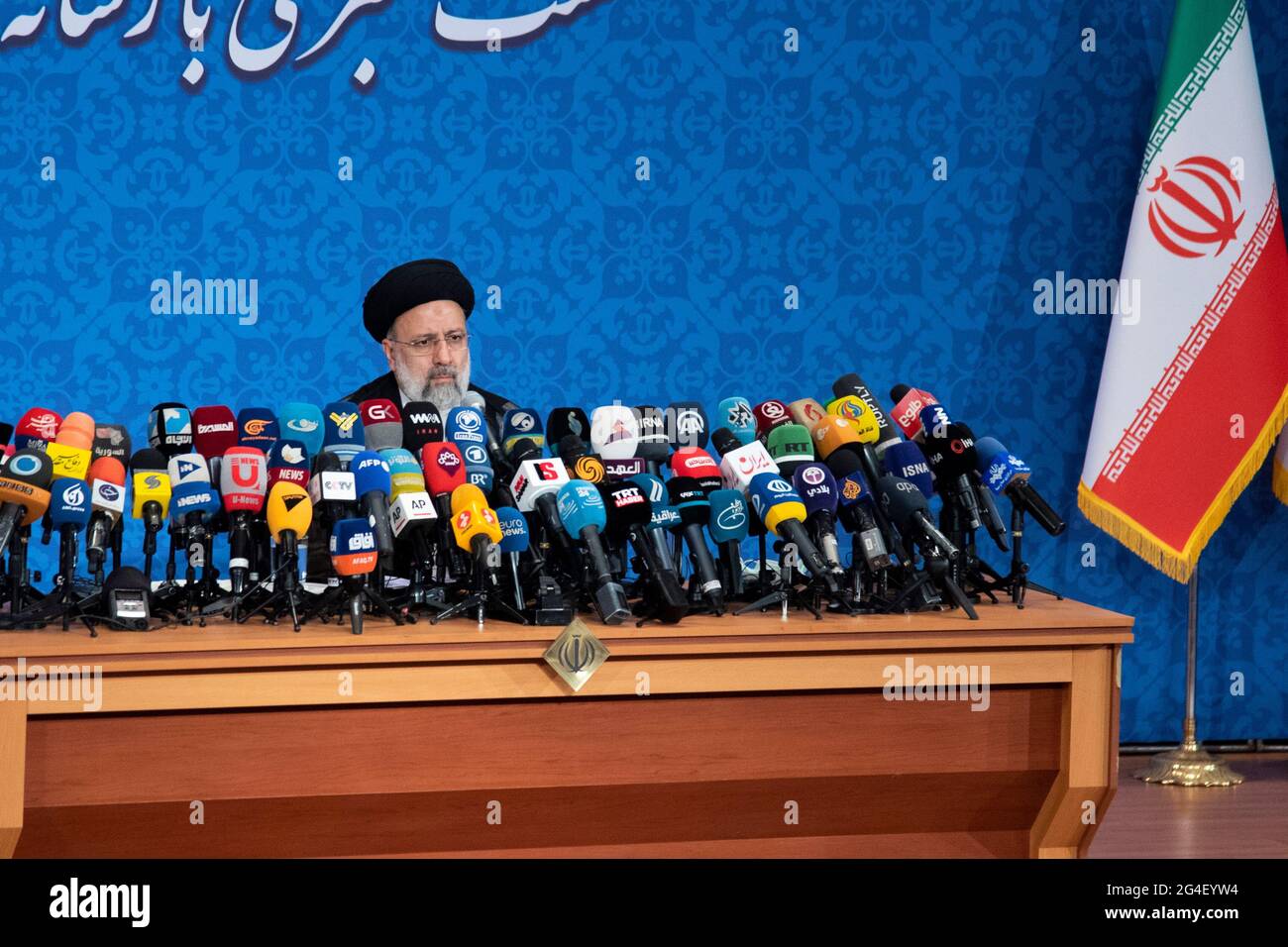 Tehran, Iran. 21st June, 2021. Iranian President elect Ebrahim Raisi ...