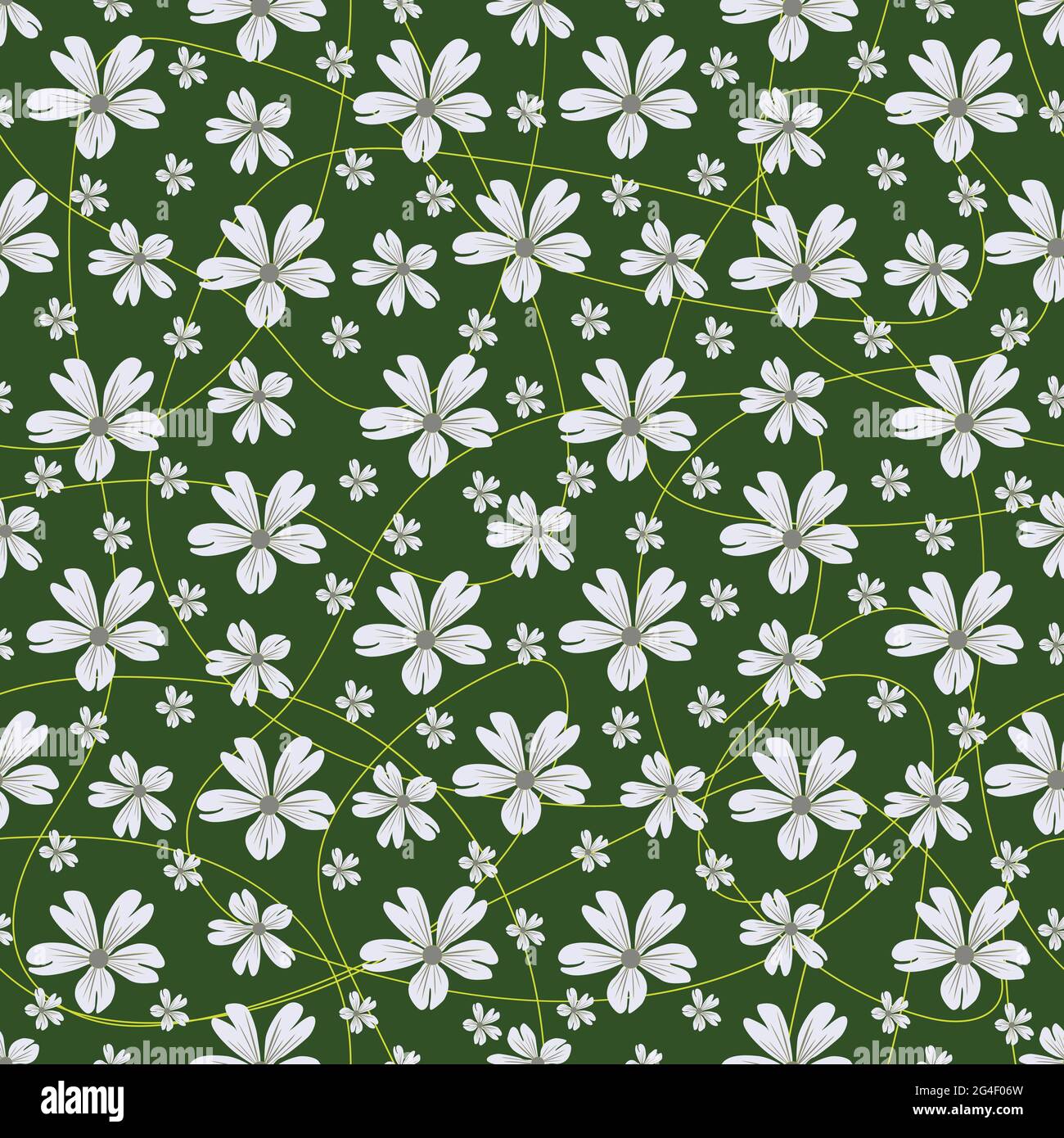 A blooming floral pattern in blooming botanical motifs is scattered ...