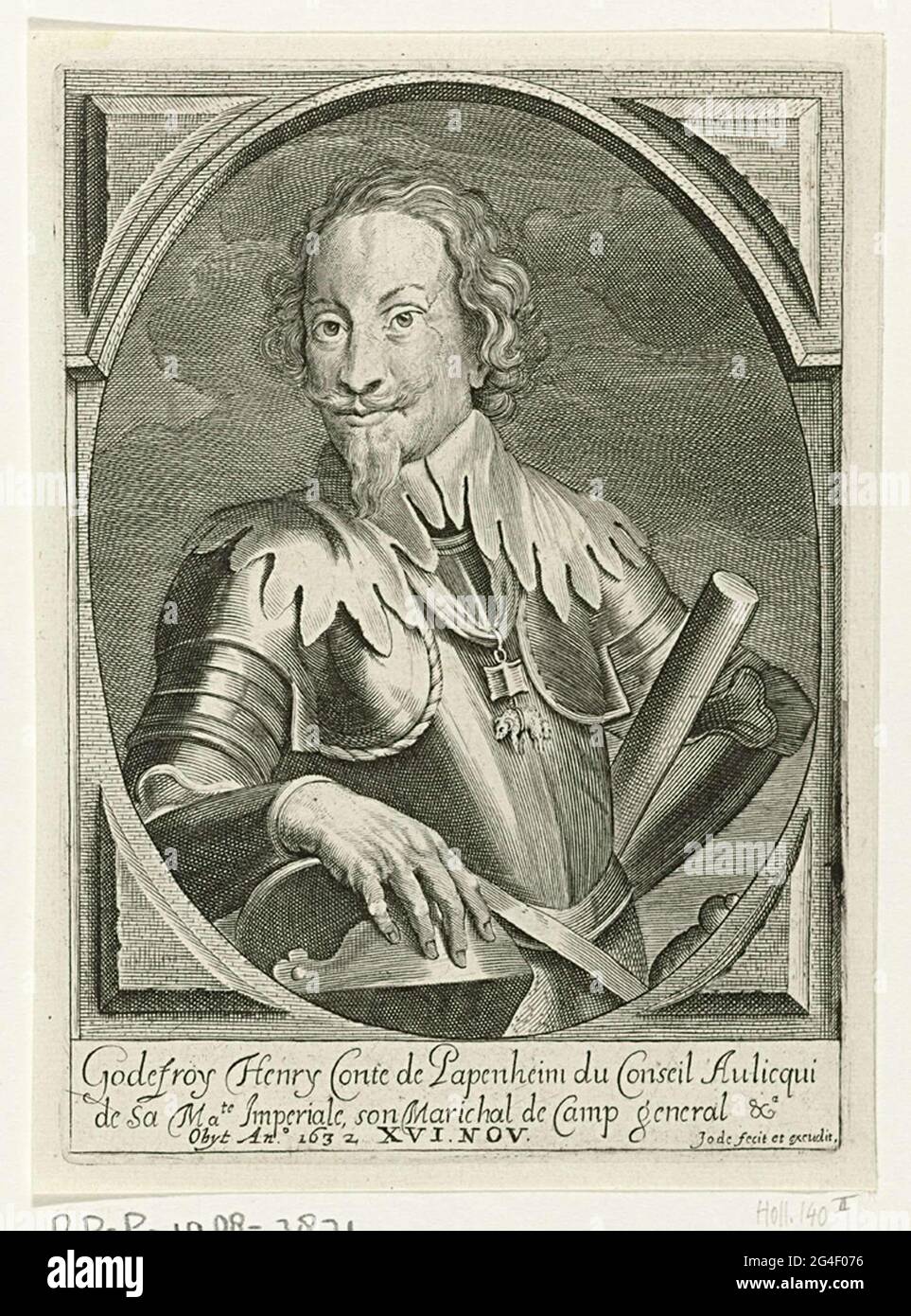 . Portrait of Gottfried Heinrich von Pappenheim, halves. He carries a ...