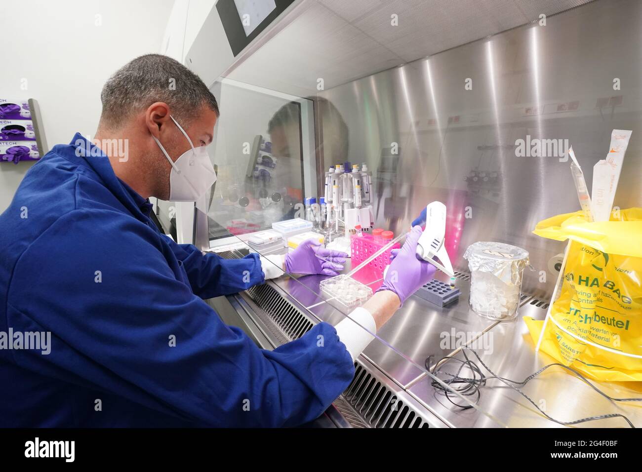 Schenefeld, Germany. 21st June, 2021. Scientist Inaki de Diego Martinez ...