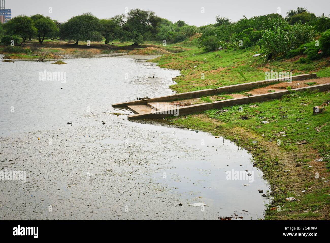 LAKE OF INDIA AT KUTCH, GUJARAT, BLUE WATER Stock Photo - Alamy