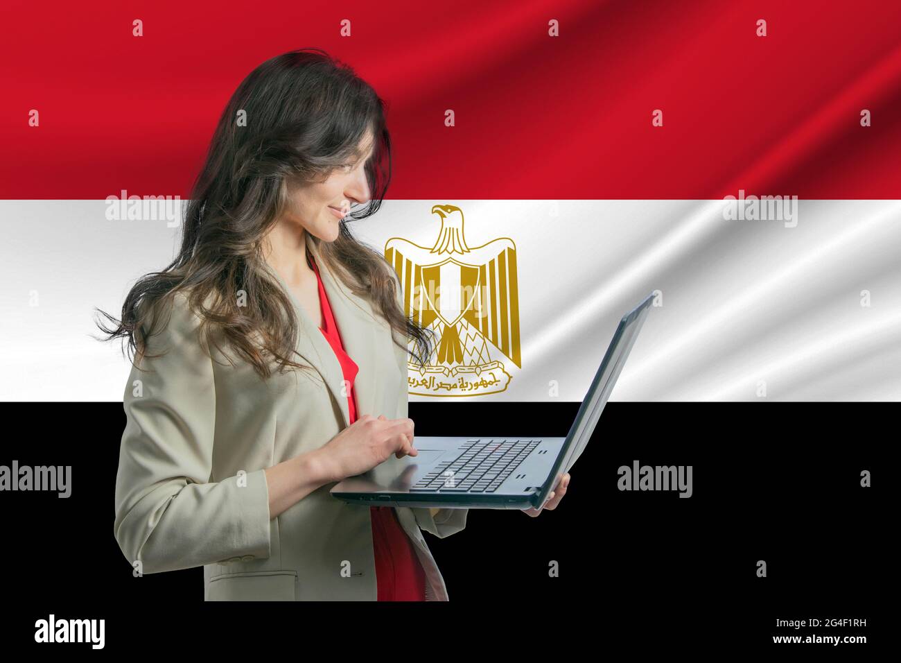 Woman egypt technology hi-res stock photography and images - Alamy