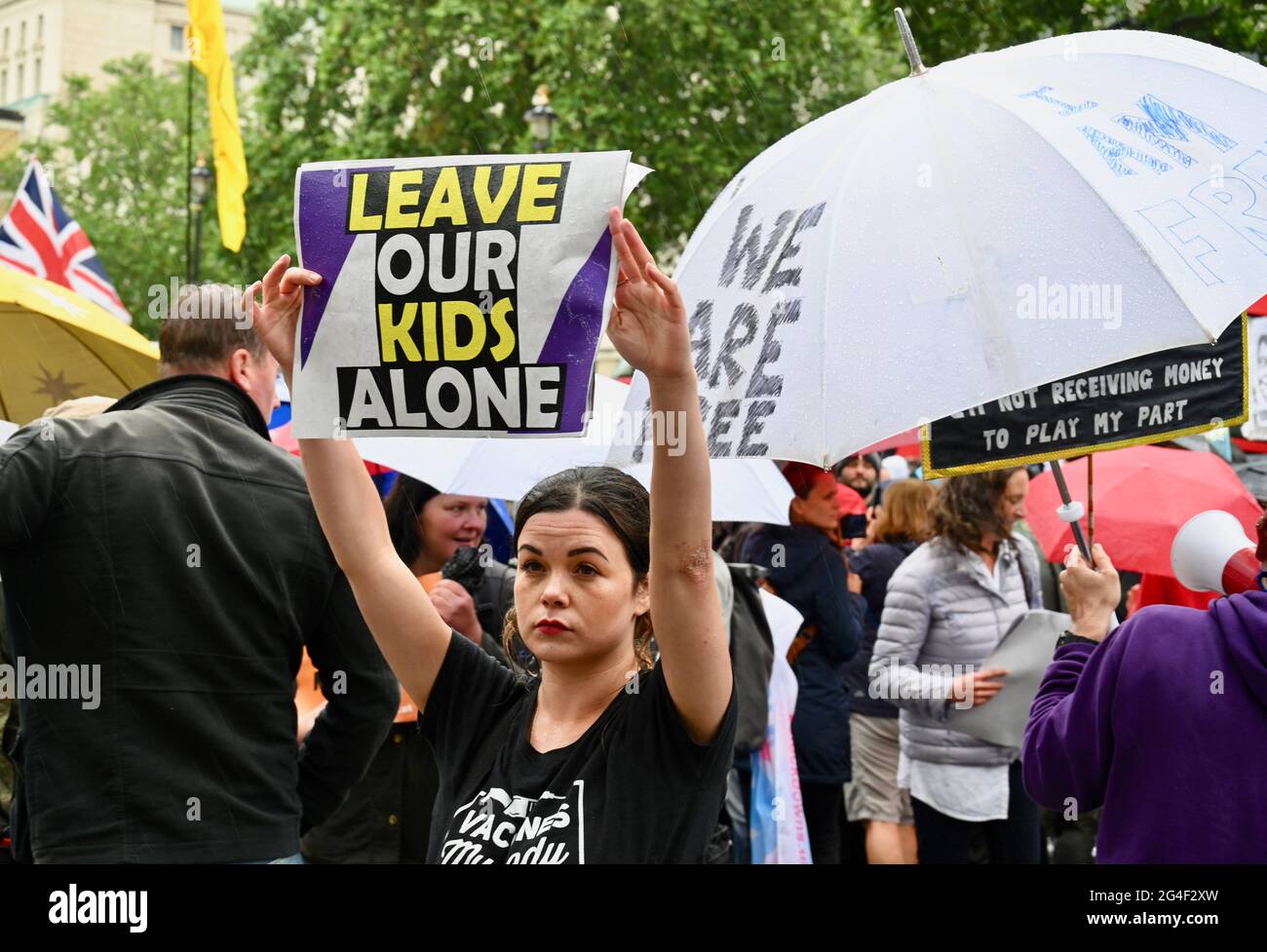 London, UK. 21st June 2021.Anti Lockdown Protest, Parliament Square ...