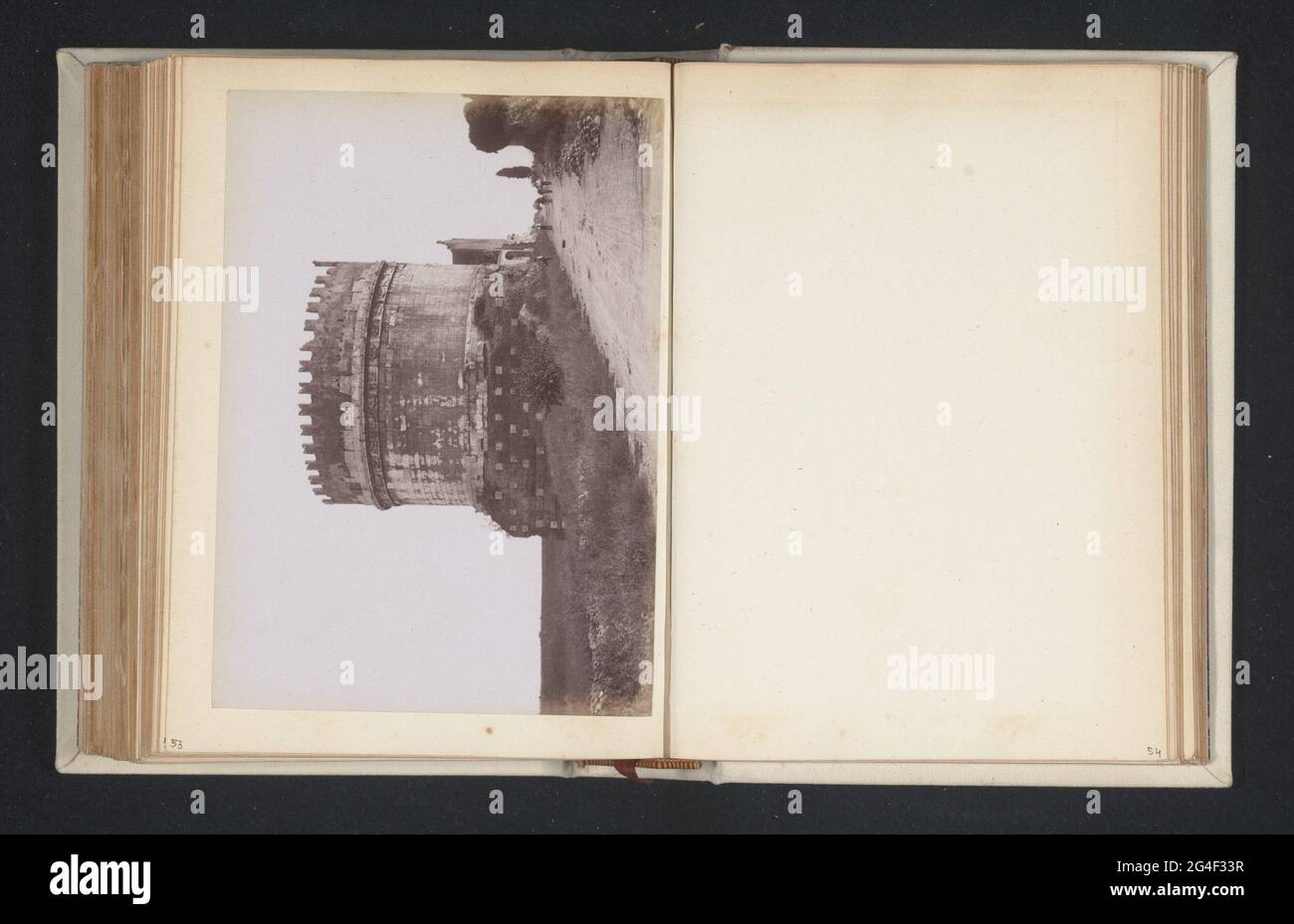 View of the Tomb of Caecilia Metella to the via Appia at Rome Stock ...