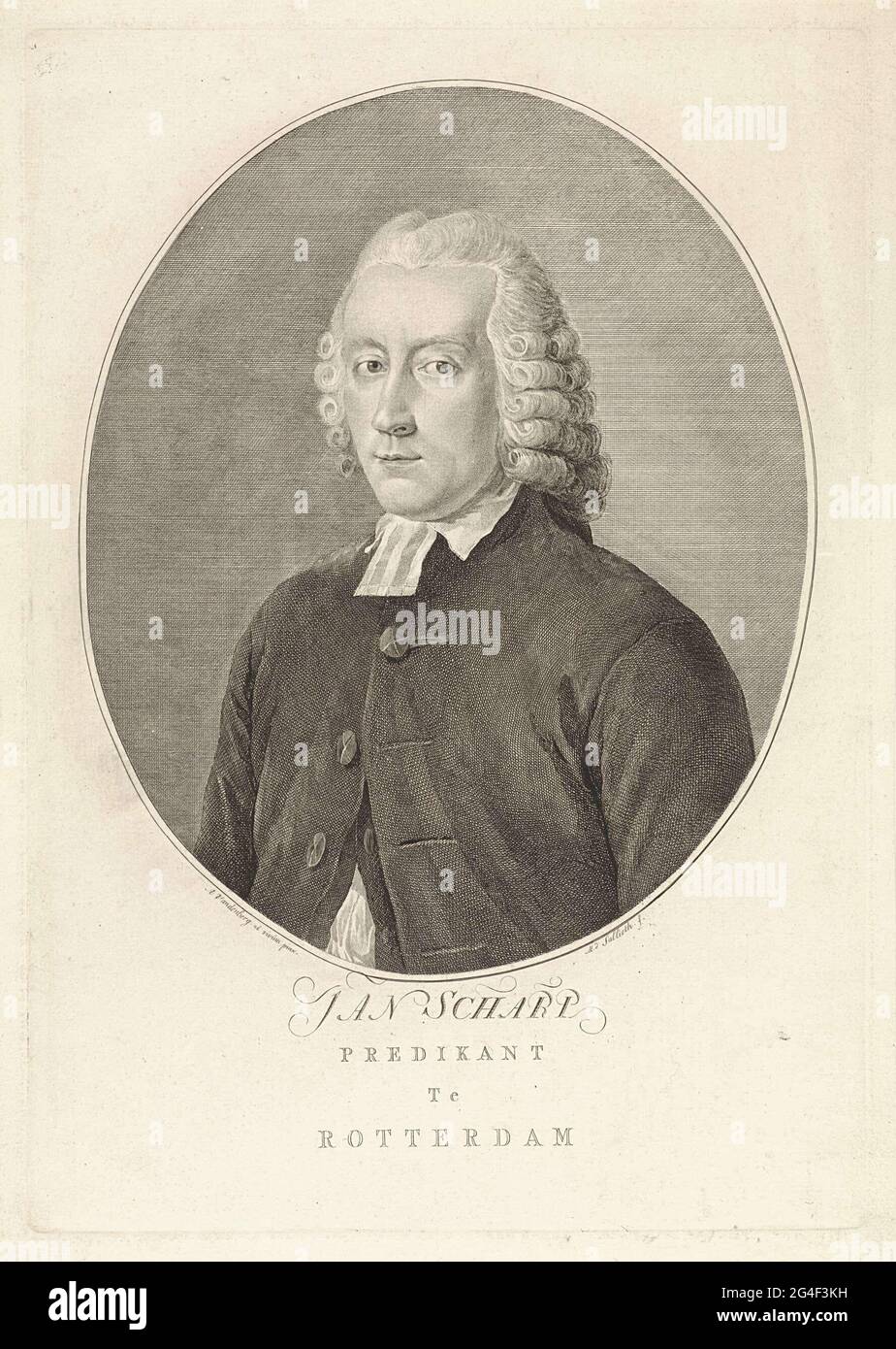 . Portrait of Jan Scharp, pastor in Rotterdam and poet Stock Photo - Alamy