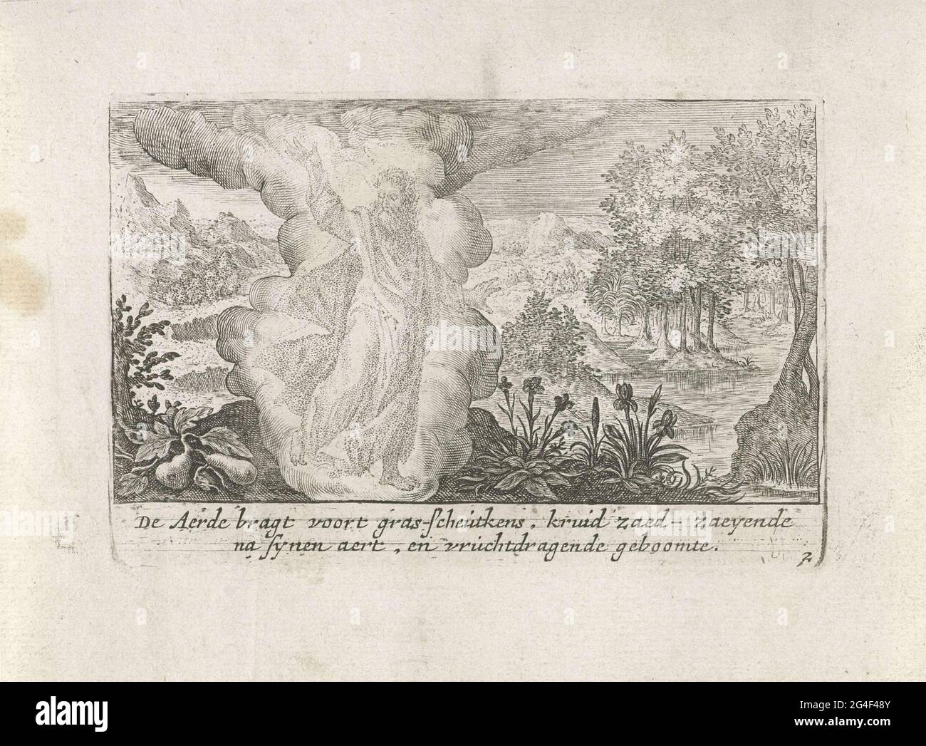 . God creates the land, seed-forming plants and the trees with fruits ...