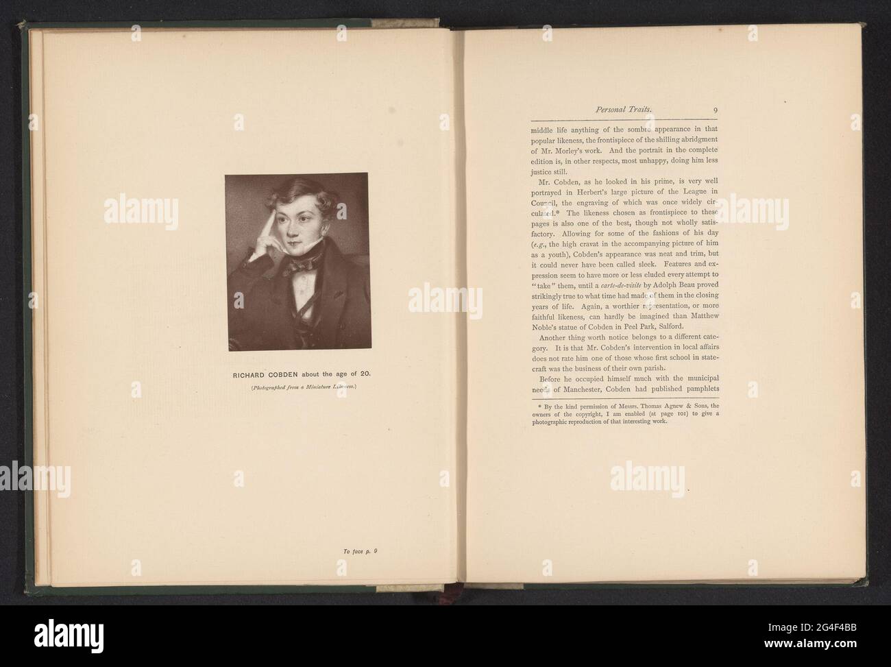 Photo production of a portrait of Richard Cobden; Richard Cobden About ...