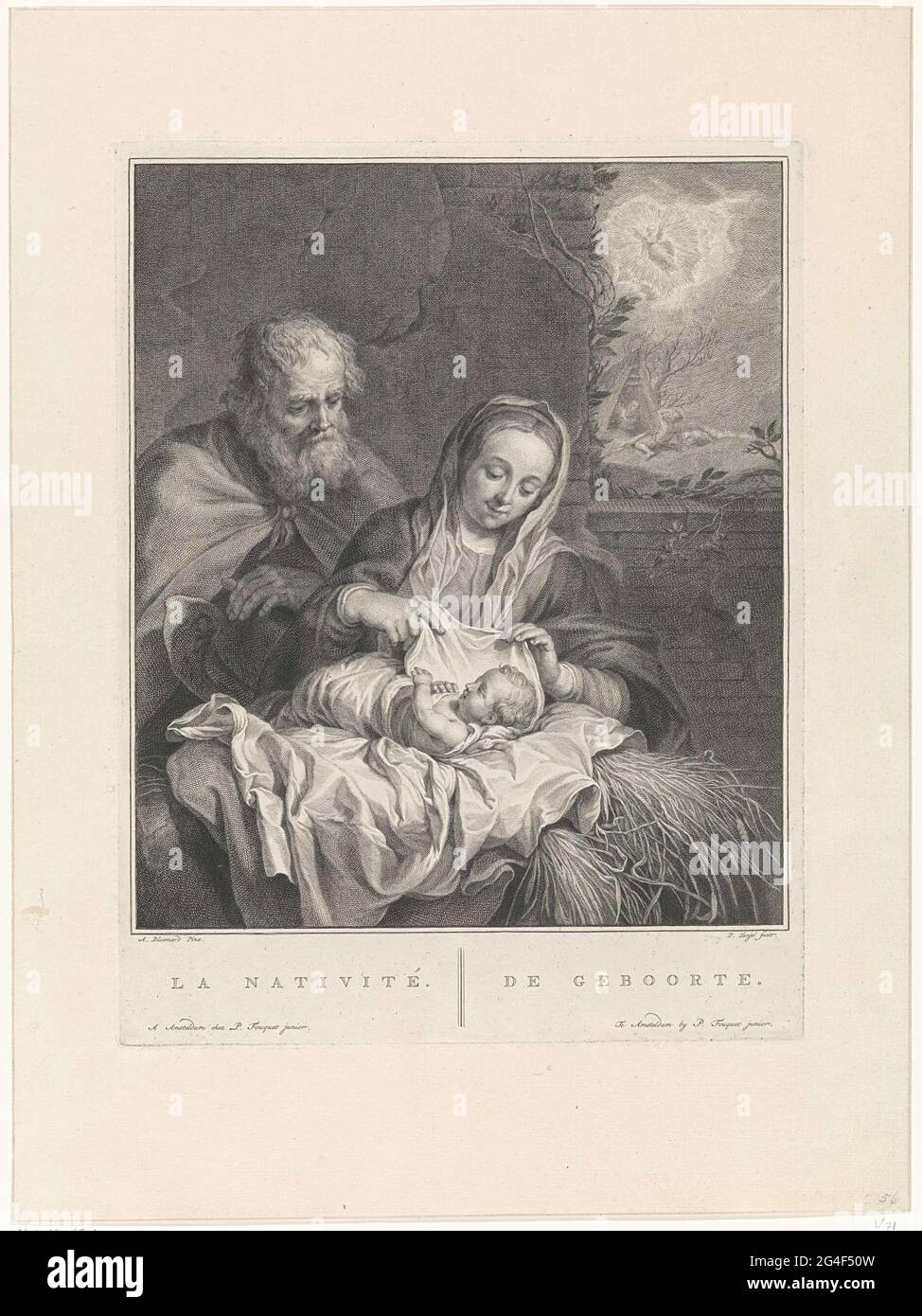. Maria and Joseph are in the newborn Christ. Right rear the ...