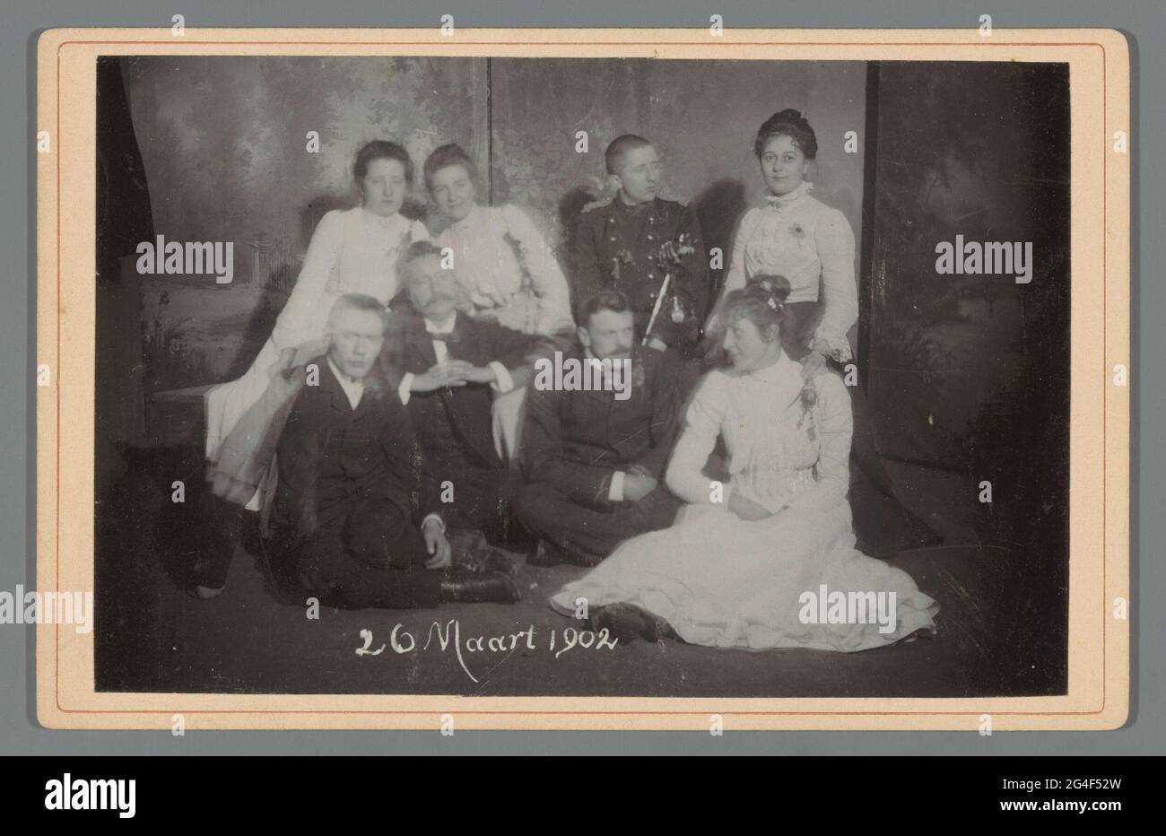 Group portrait of four men and four women Stock Photo - Alamy