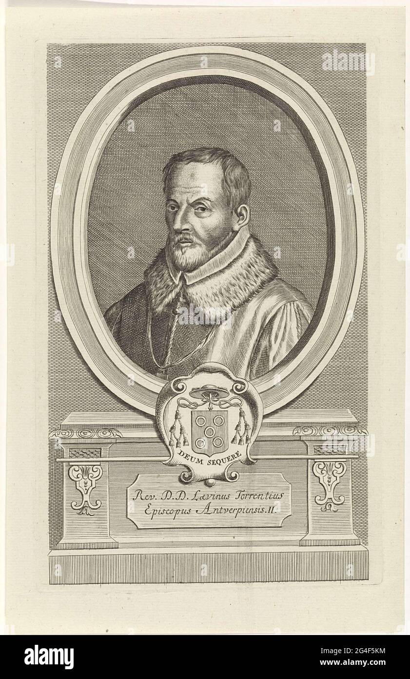 . Bust portrait of the Bishop Laevinus Torrentius. The portrait is ...