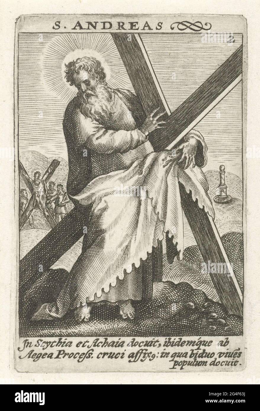 . The apostle Andreas, for feet, with an Andreaskruis. In the ...
