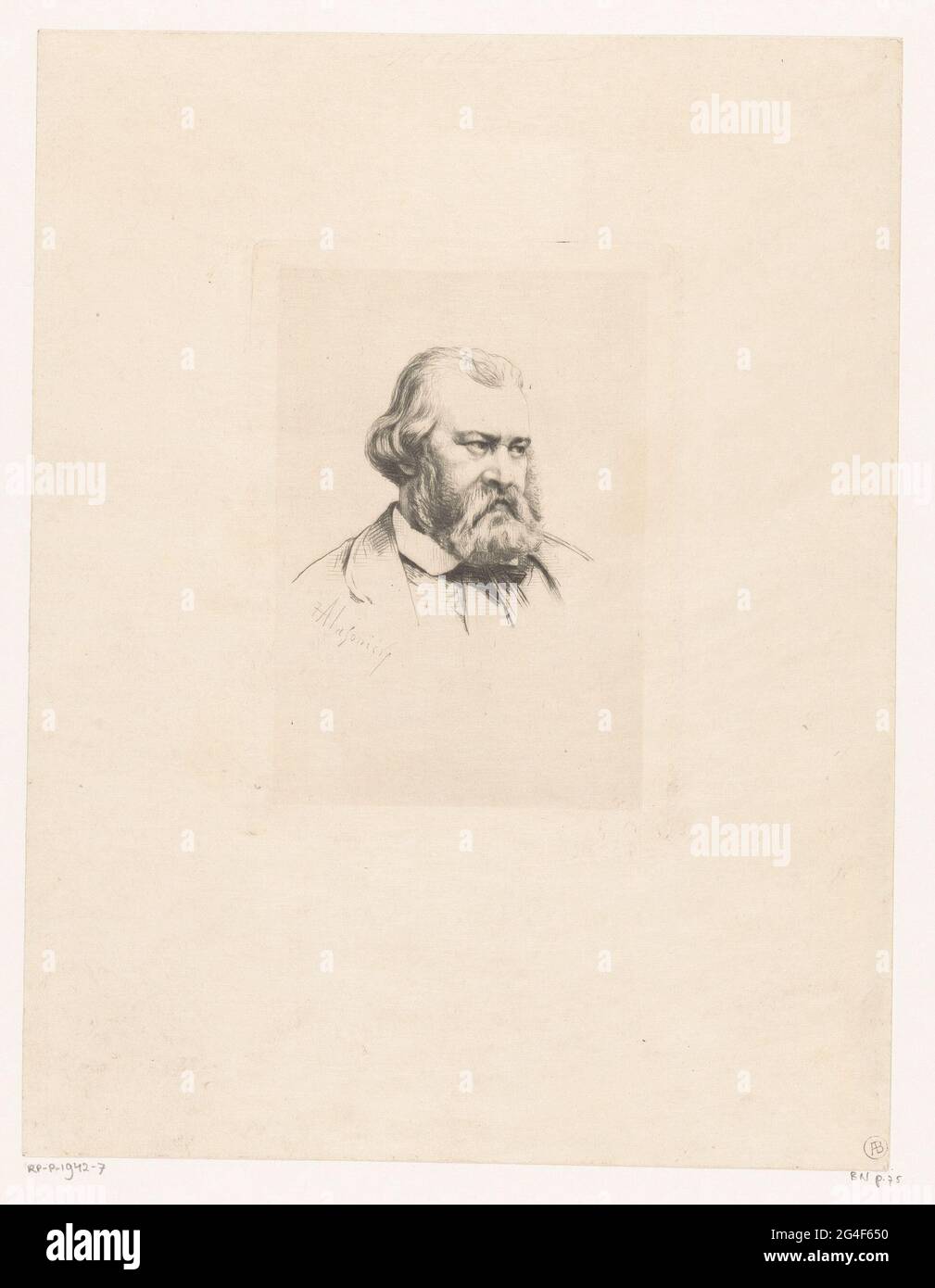 Portret van Jean-François Millet Stock Photo - Alamy