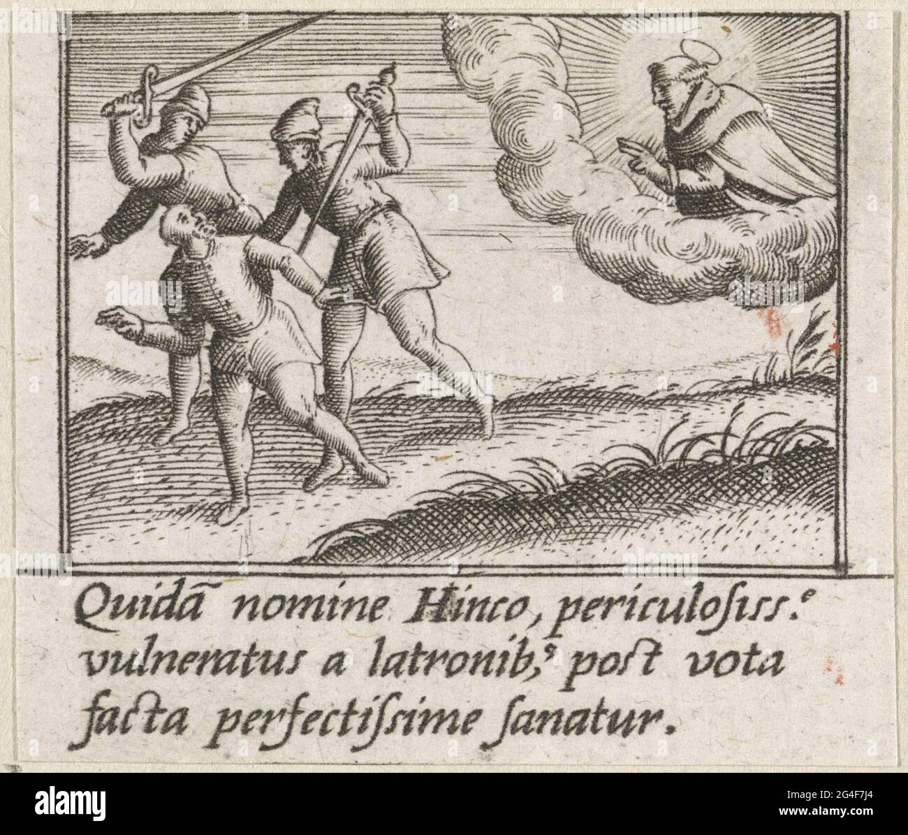 . Two men with swords try to kill a man. The H. Hyacinthus of Poland ...