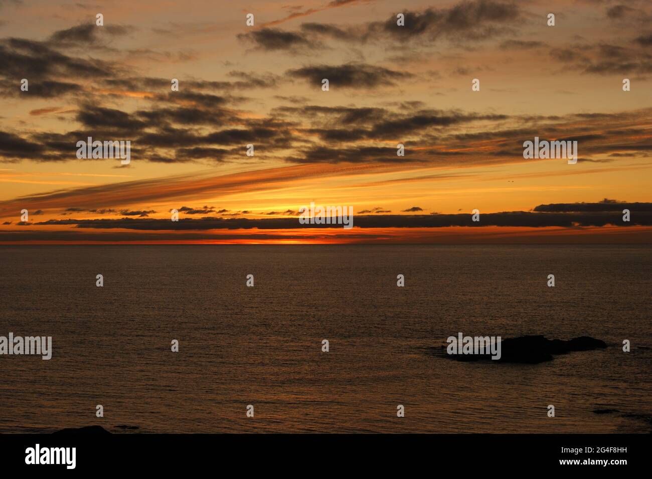 Dusk over the sea at anglesey hi-res stock photography and images - Alamy