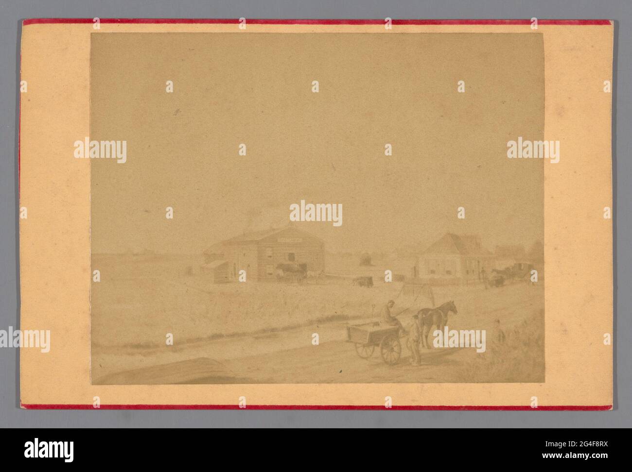 Reproduction of a print of a national progress Stock Photo - Alamy