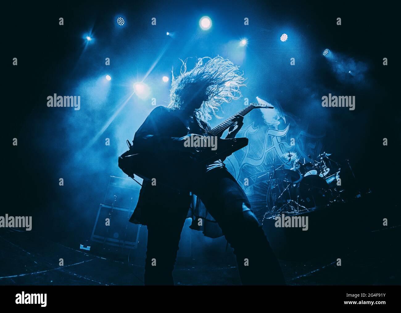 Copenhagen, Denmark. 17th, June 2021. The Danish black metal band Slægt ...