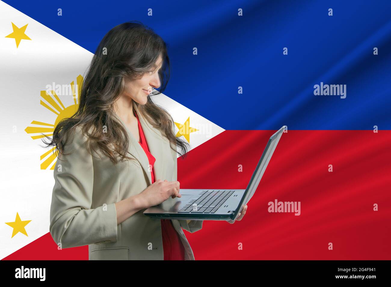 Person using laptop, philippines hi-res stock photography and images ...