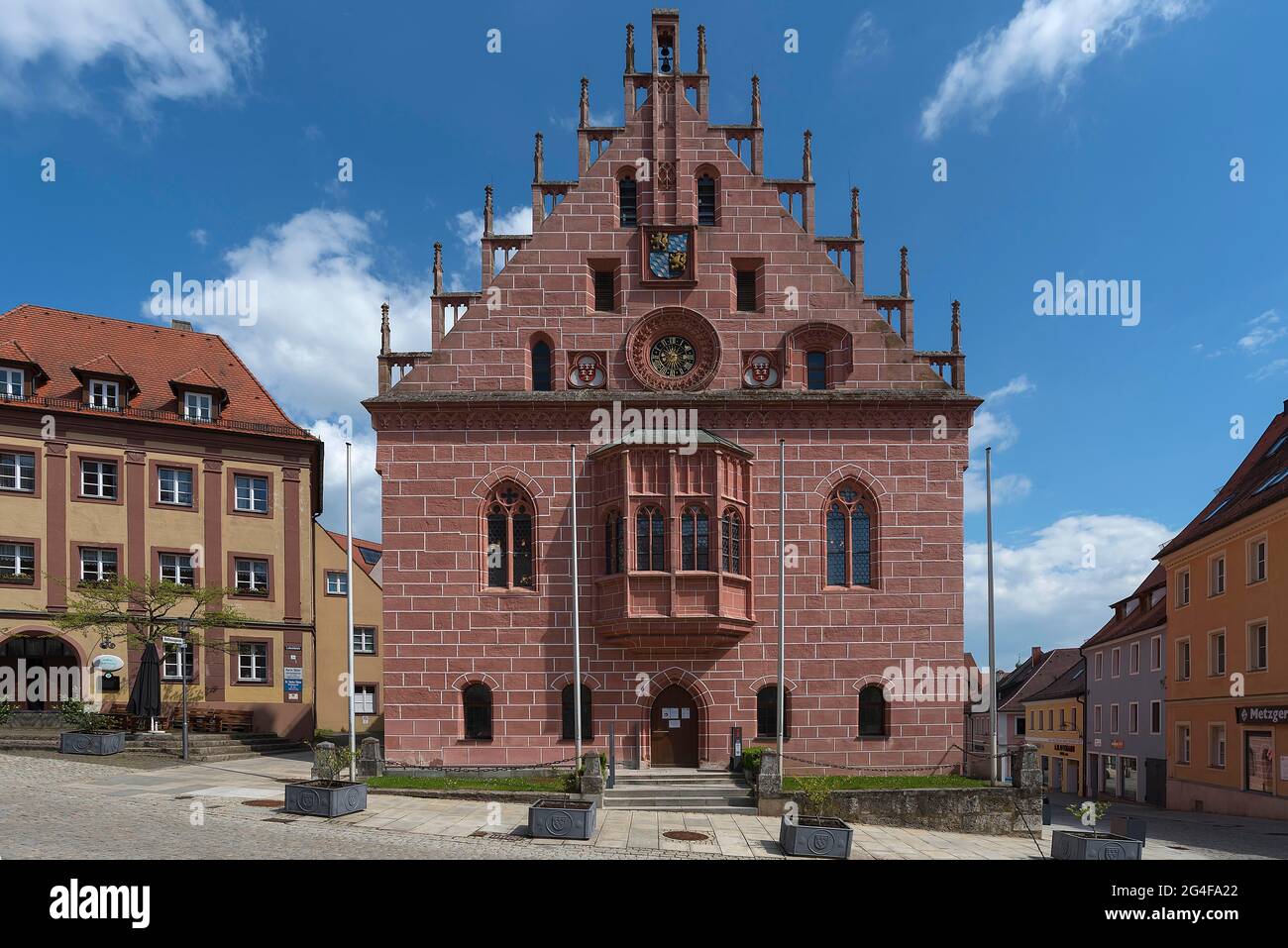 Historic town hall, start of construction 1456, reconstruction 1875 ...